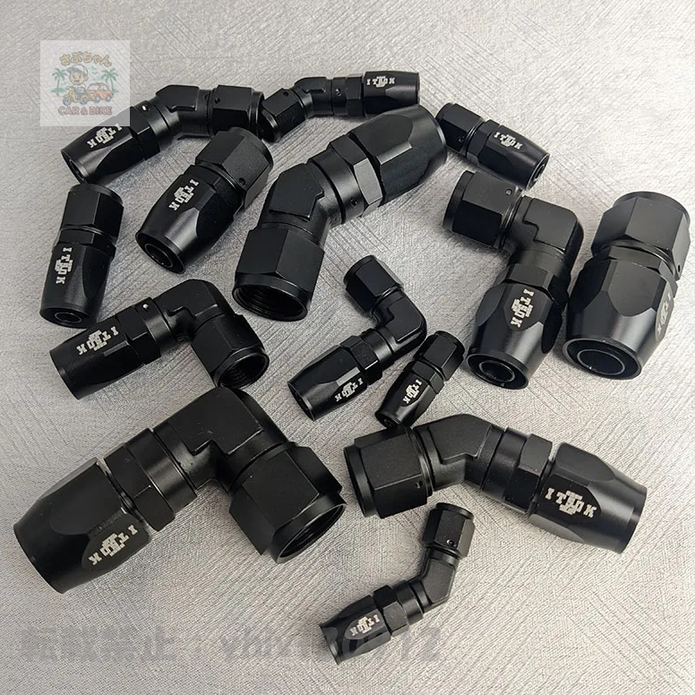 Yahoo!オークション - アルミニウム製 燃料 ホース 45 ° 90 ° an4 an...