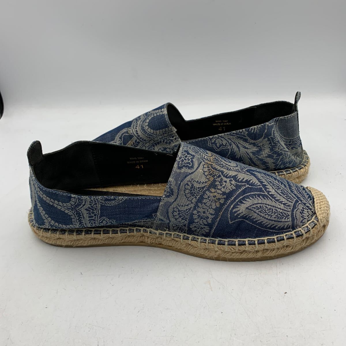 Yahoo!オークション - P041 ETRO エトロ メンズ エスパドリーユ スリッ...