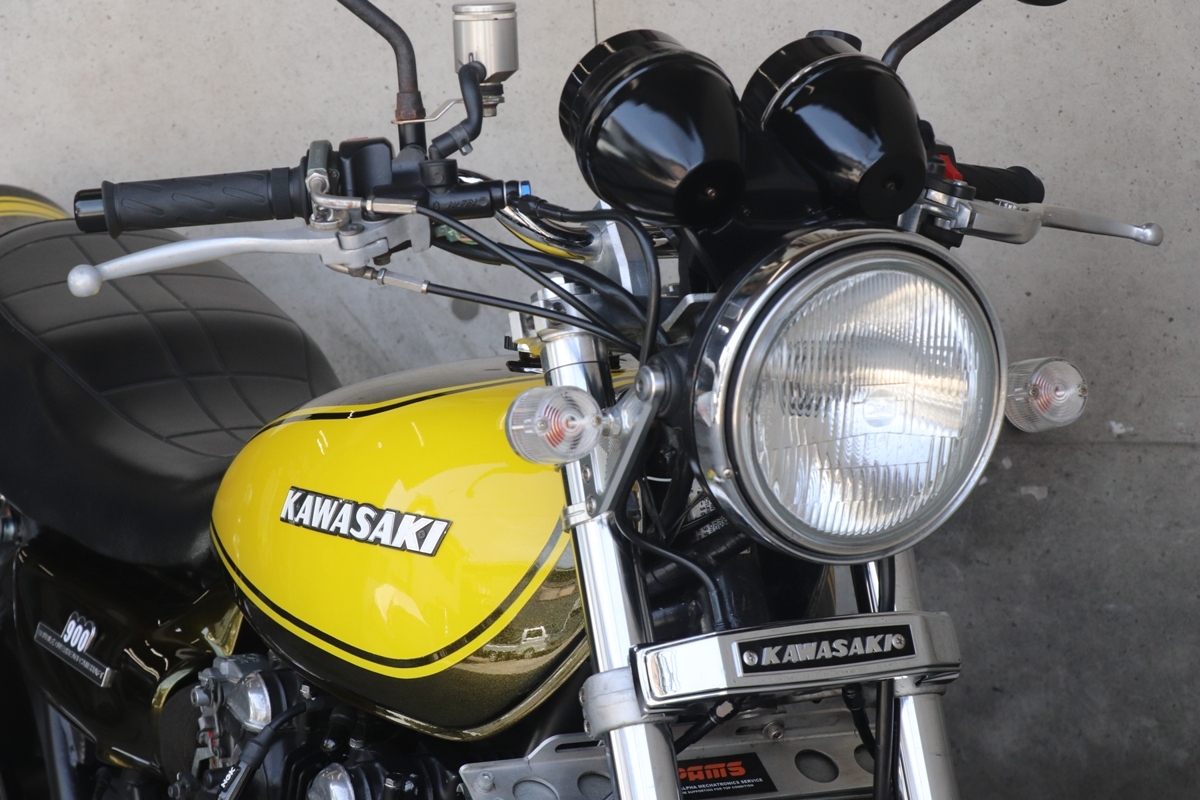 Yahoo!オークション - 横浜～ Kawasaki KZ900 Z900 A4 Z1 イエローボー...