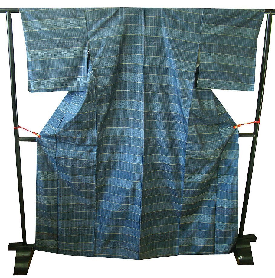 Yahoo!オークション - 時代屋 裄67.1cm お洒落 紬 正絹 仕立上り 156cm...