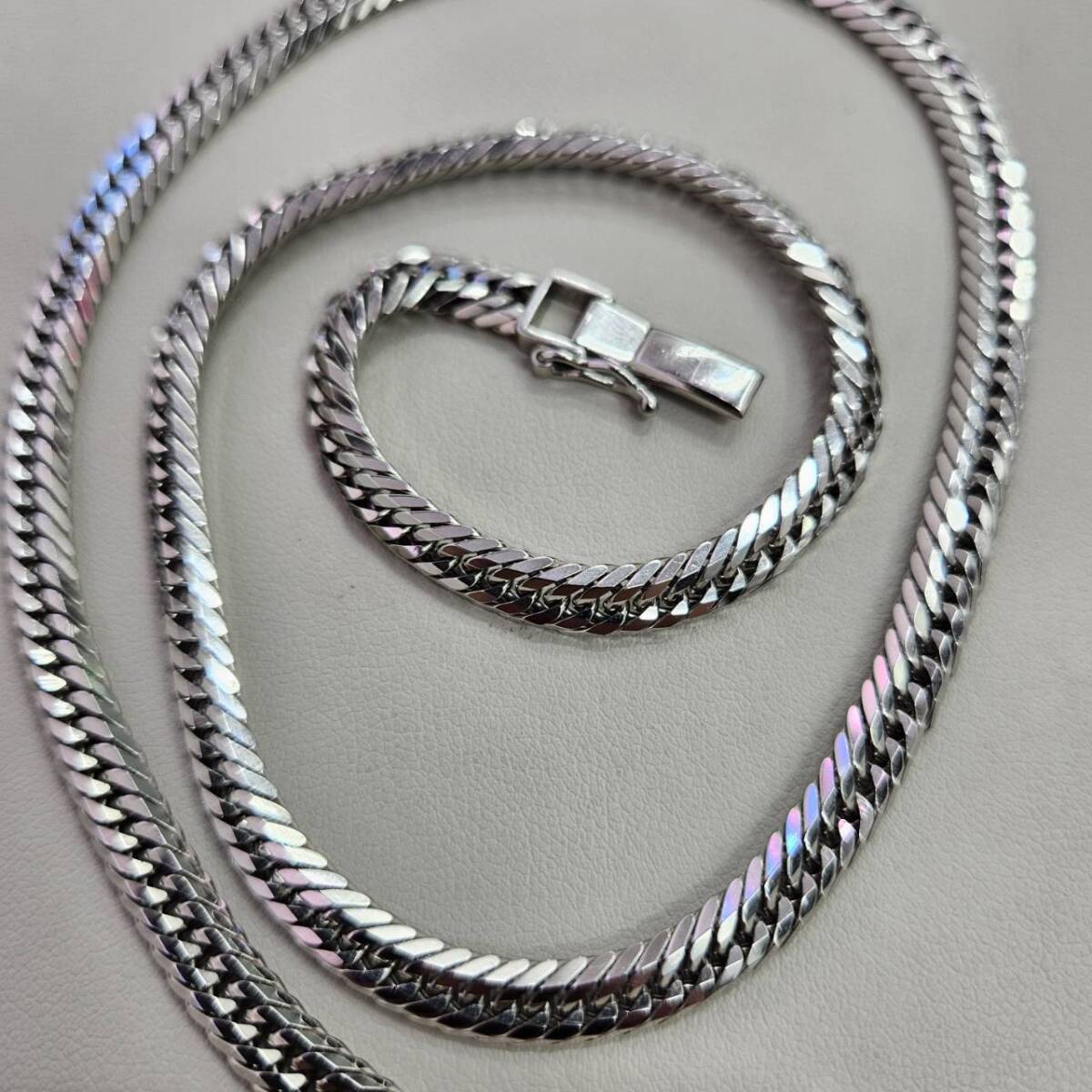 喜平 ネックレス Pt850 トリプル 12面 50g 50cm 造幣局検定マーク ホールマーク 刻印入り キラキラ 輝き プラチナ platinum(プラチナ)｜売買されたオークション情報 ...