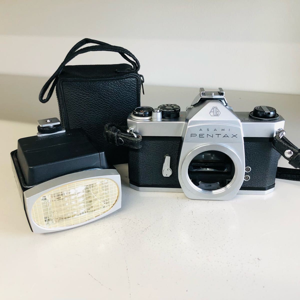 Yahoo!オークション - 1円 [ストロボ&ケース付]PENTAX ASAHI SL 4434...