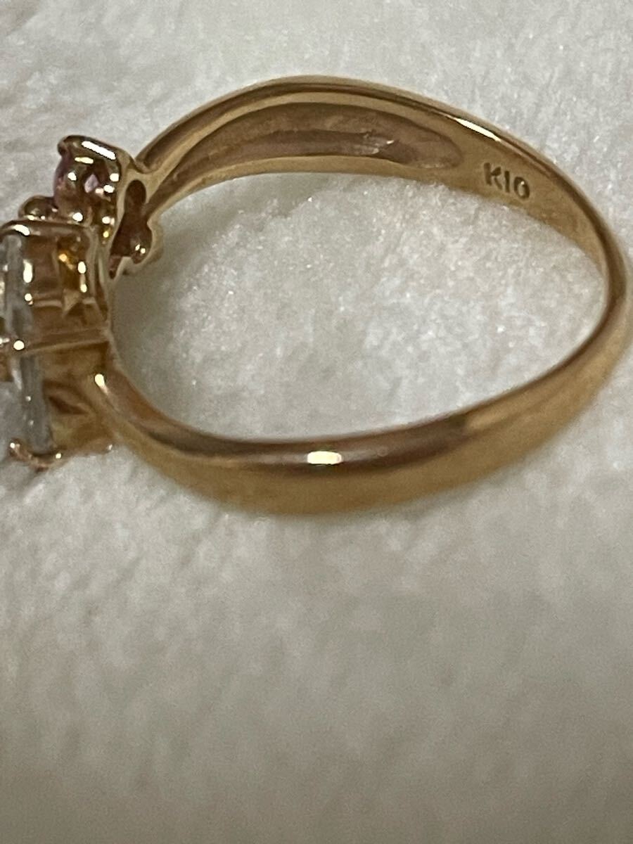 Yahoo!オークション - K10 ホワイトゴールド フラワーモチーフ 1.3g リ...