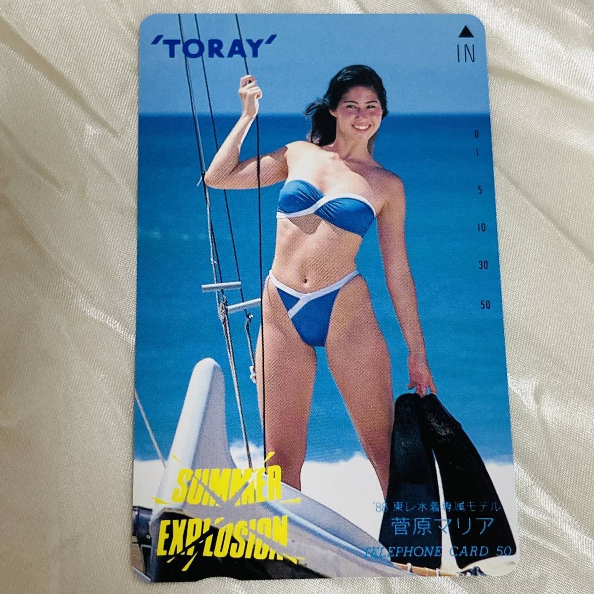 Yahoo!オークション - SK 菅原マリア TORAY 東レ 88年モデル 水着 水色...