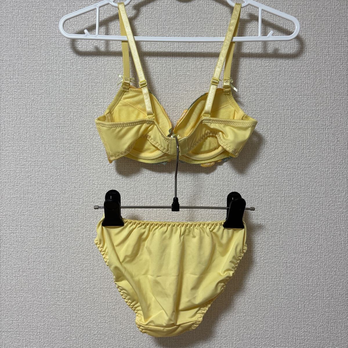 【樂淘letao】日本代購代標第一品牌－1円 ブラセット B70 M ブラジャー ショーツ イエロー 黄色