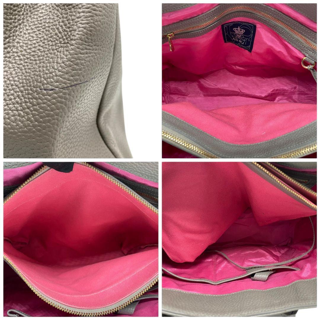 Yahoo!オークション - 1円 美品 ADMJ ハンドバッグ トートバッグ レザ...