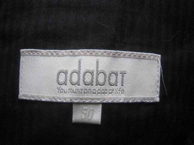 Yahoo!オークション - 美品 アダバット adabat ロゴ刺繍 美シルエット ...