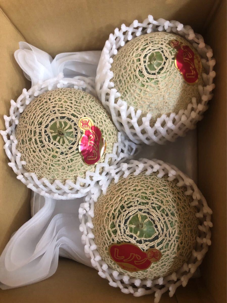 Yahoo!オークション - 962.お買い得数量限定 早勝ち赤肉メロン3玉入り...