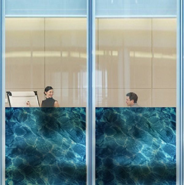 Yahoo!オークション - デザインガラスフィルム【半透明タイプG128】目...