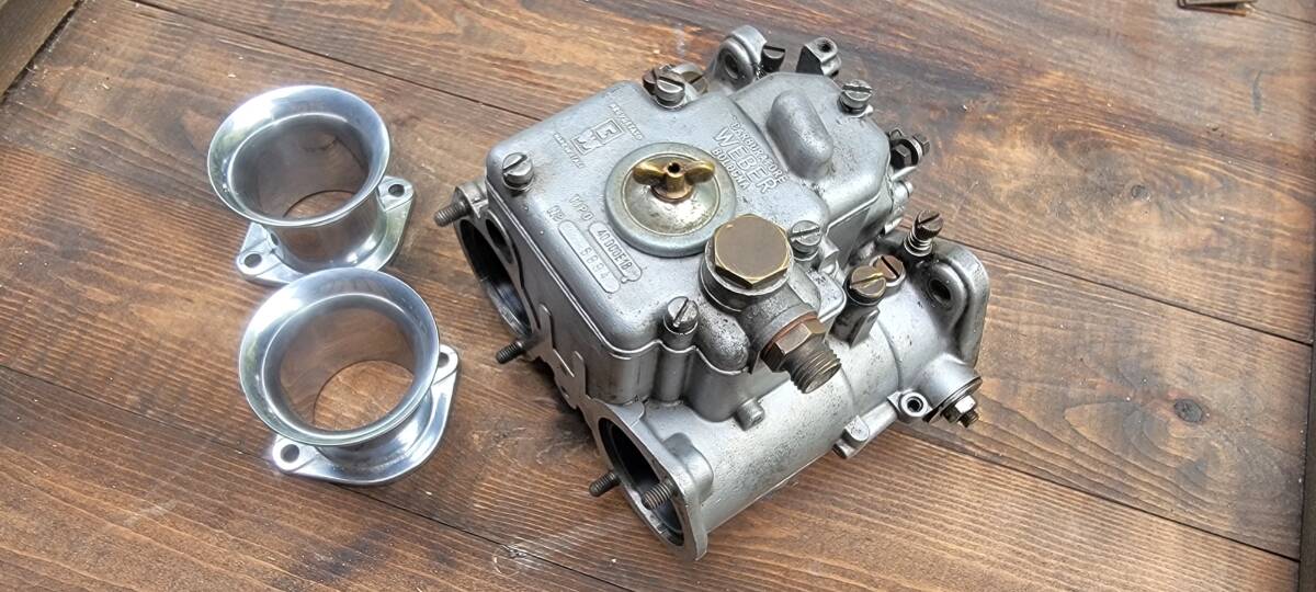 Yahoo!オークション - WEBER 40 DCOE 中古品 ファンネル オーバーホー...