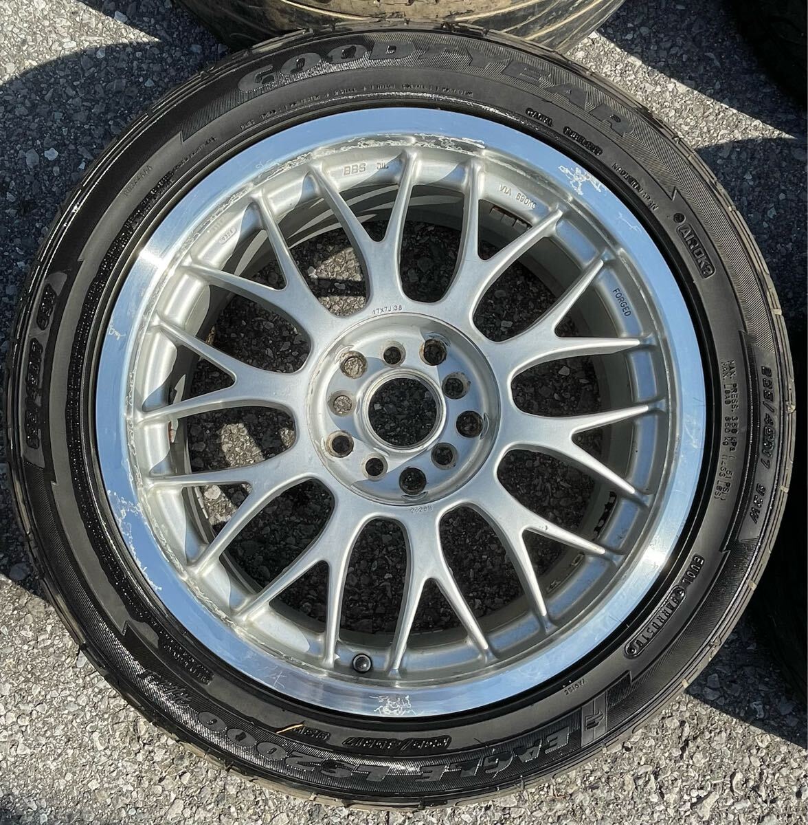 Yahoo!オークション - 【美品】BBS FORGED RG242 17x7J ＋38 PCD114.3 ...
