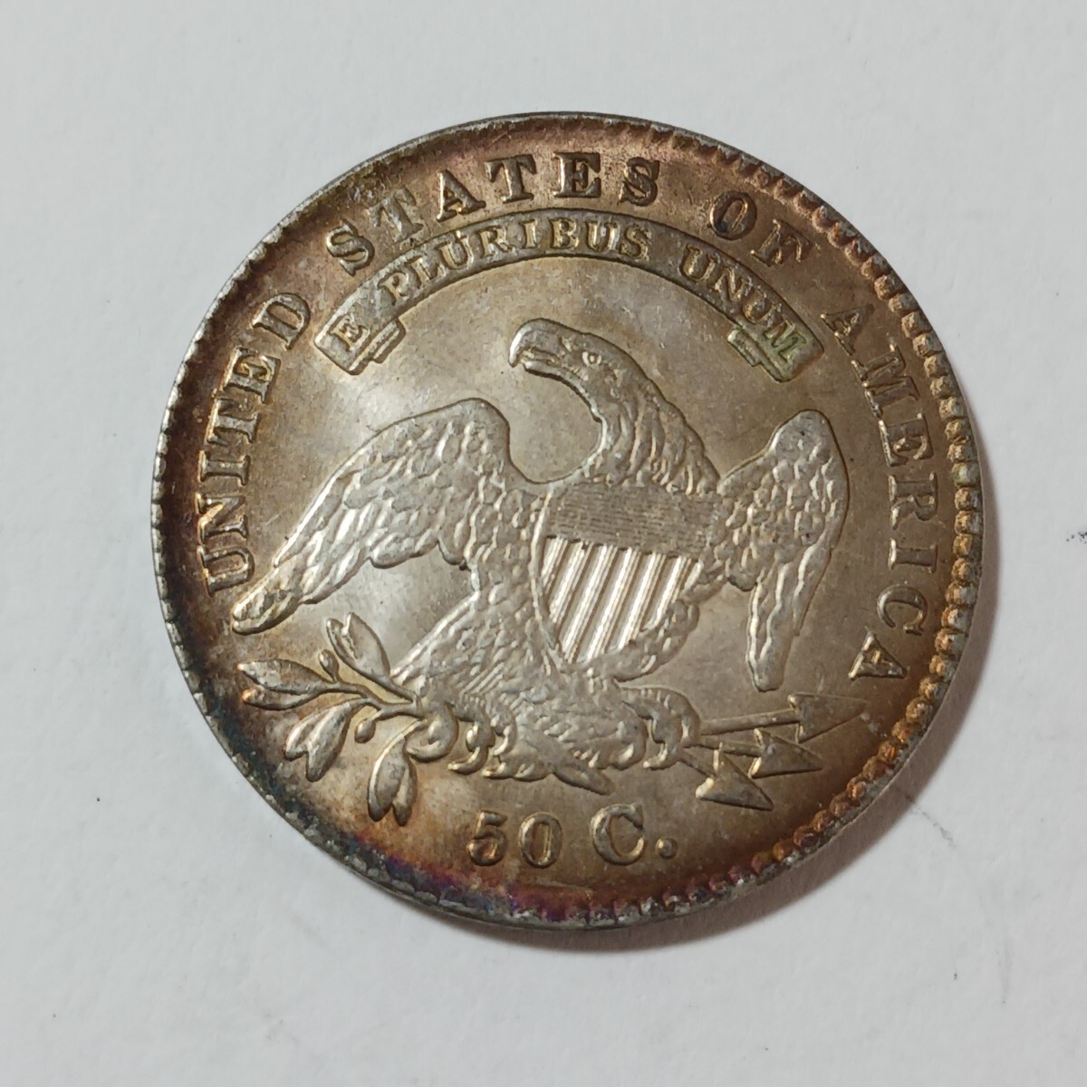 Yahoo!オークション - アメリカ 古銭 銀貨 1821年 50C 自由の女神 リバ...