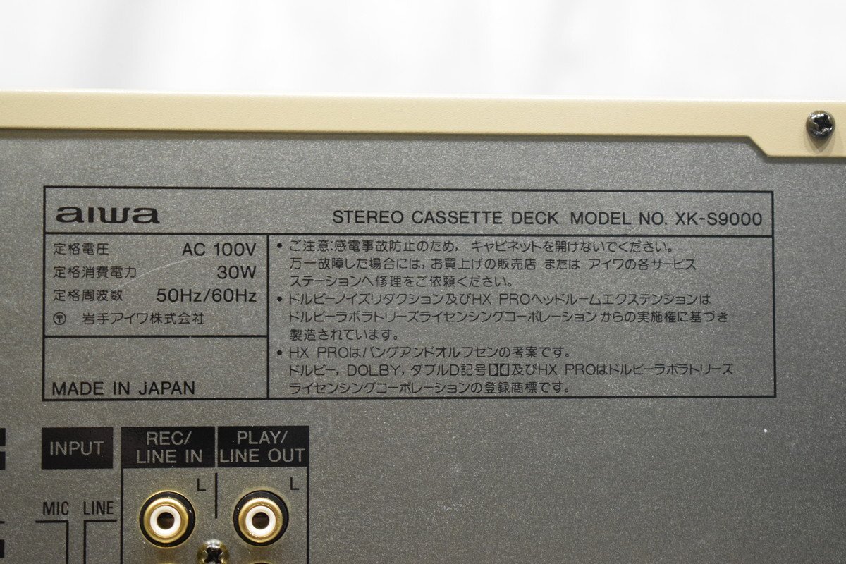 Yahoo!オークション - 【J】AIWA XK-S9000 カセットデッキ アイワ 3059...