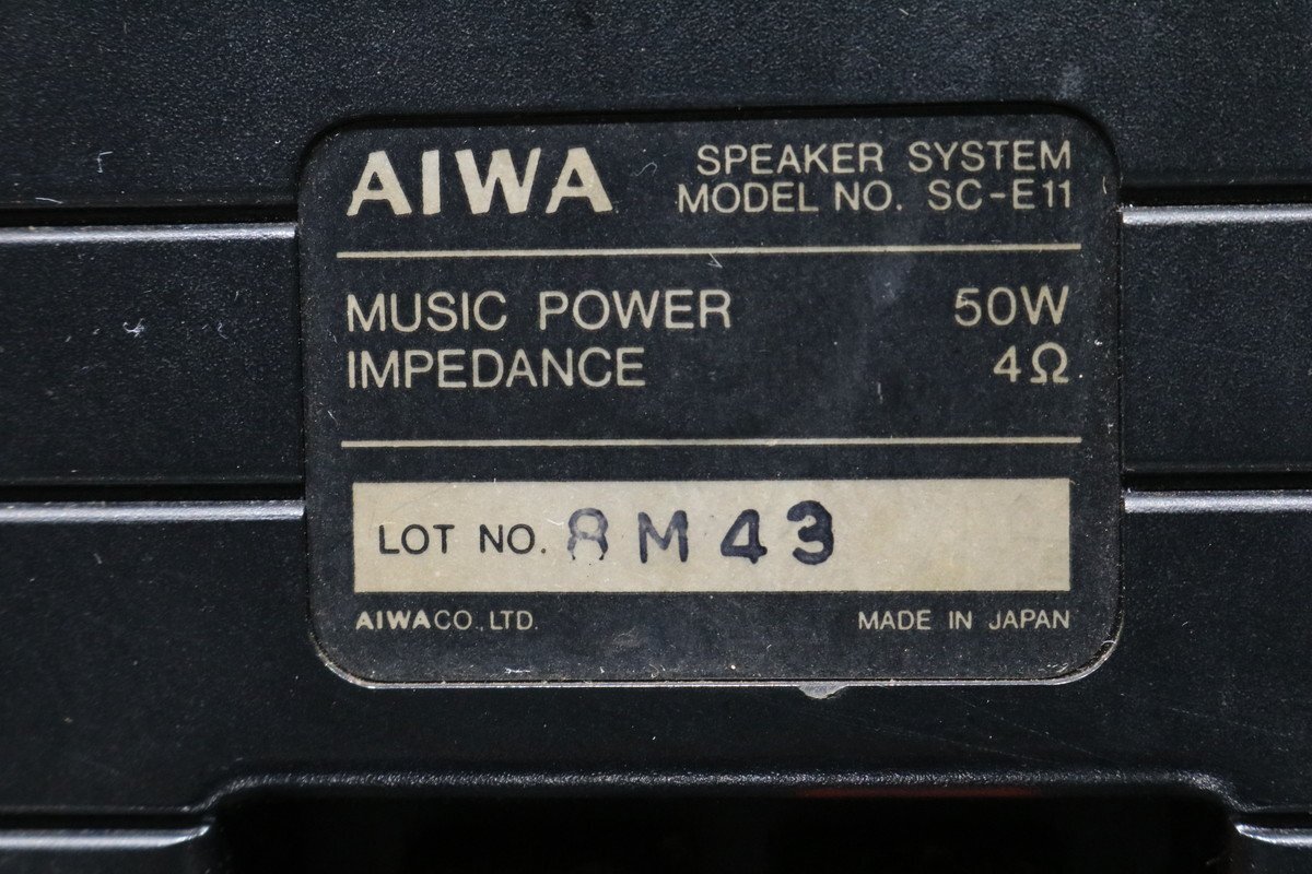 Yahoo!オークション - 【C】AIWA SC-E11 スピーカーペア アイワ 304001...