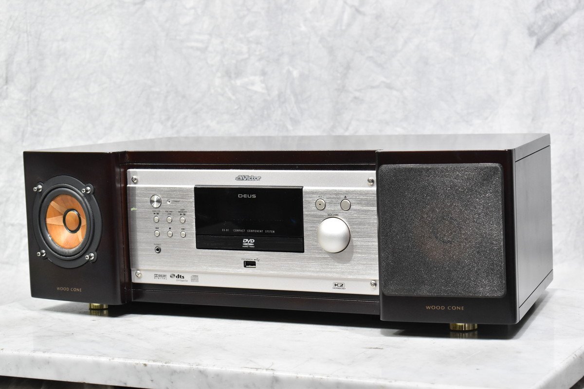 Yahoo!オークション - 【G】Victor EX-B1 DVDコンポ/ウッドコーンスピ...