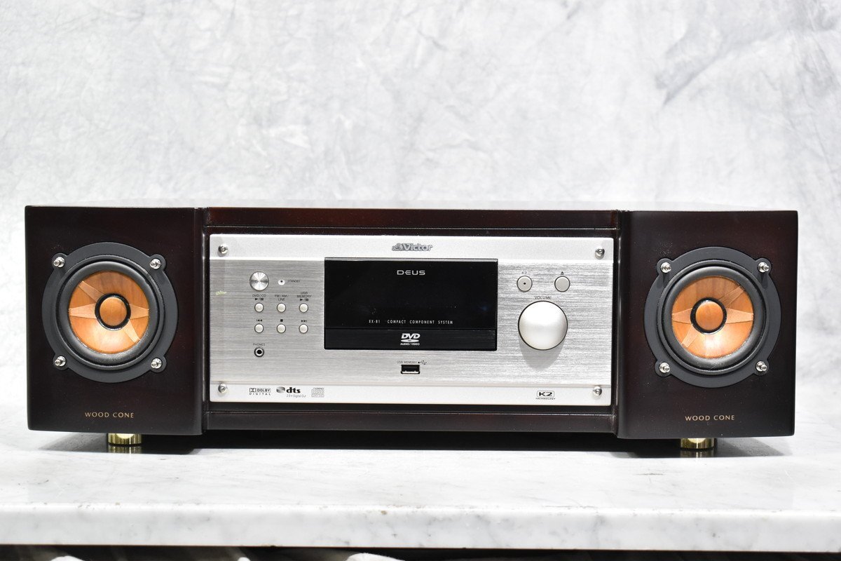 Yahoo!オークション - 【G】Victor EX-B1 DVDコンポ/ウッドコーンスピ...