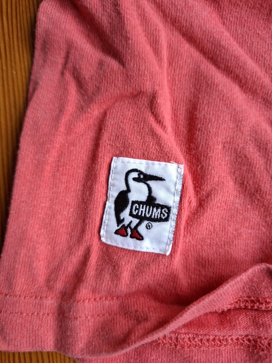 Yahoo!オークション - CHUMS ロゴ ピンク Tシャツ M
