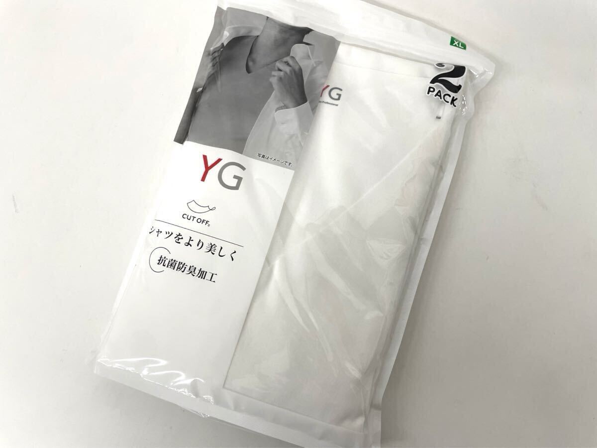 Yahoo!オークション - 未使用 GUNZE Vネック Tシャツ 2枚 XL 白 ホワイ...