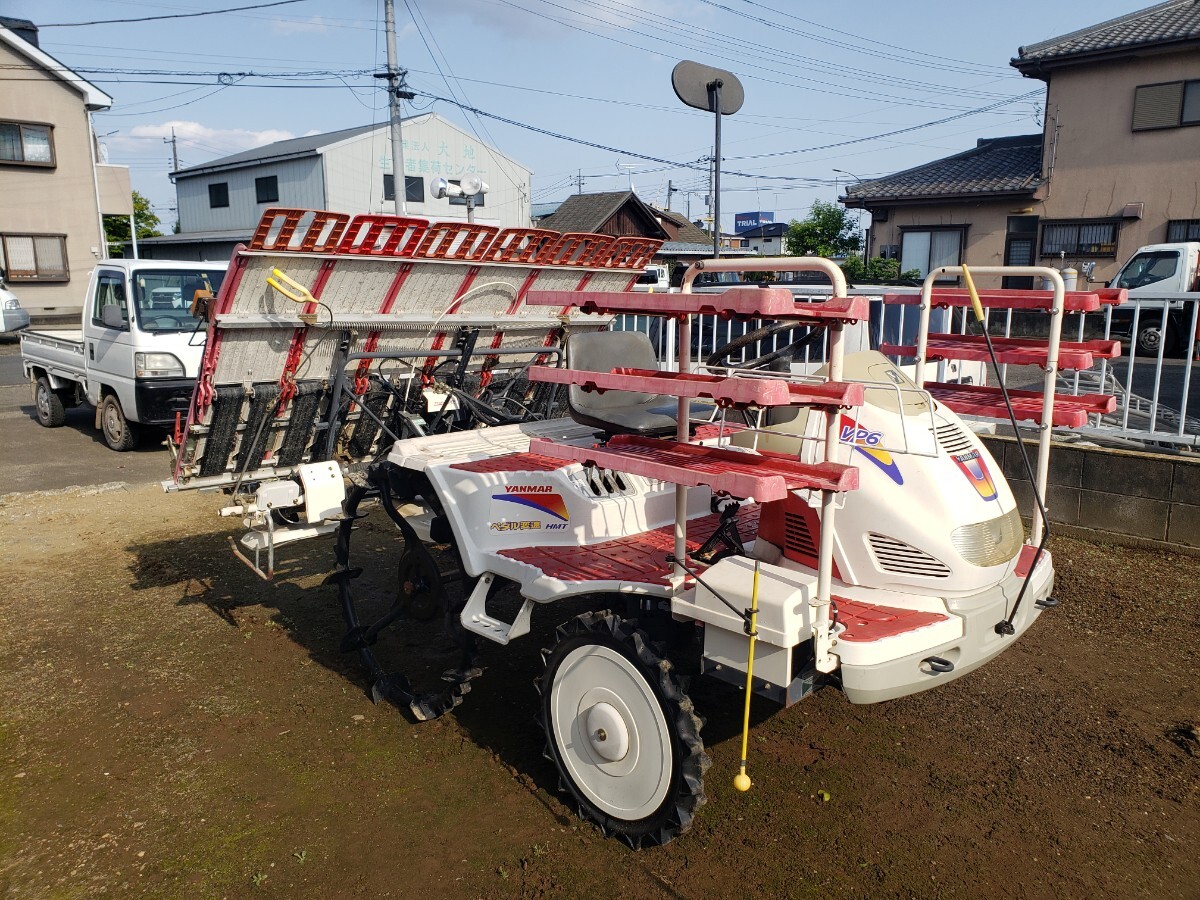 Yahoo!オークション - ヤンマー 田植え機 VP6 六条 使用143時間 ガソリ...