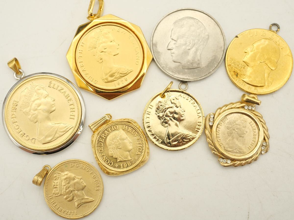 Yahoo!オークション - 【D63】コイントップ エリザベス など ペンダン...