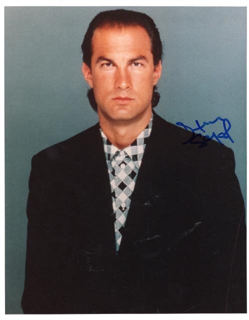 Yahoo!オークション - 【UACCRD】スティーヴンセガール直筆サイン 刑事...