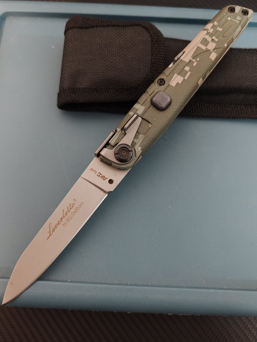 Yahoo!オークション - 限定AKC アウトドア 迷彩 折りたたみナイフ サバ...