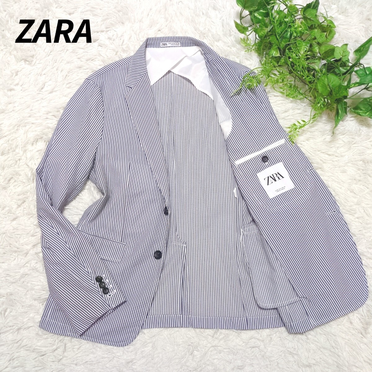 Yahoo!オークション - 美品 ZARA ザラ サマー テーラードジャケット ...