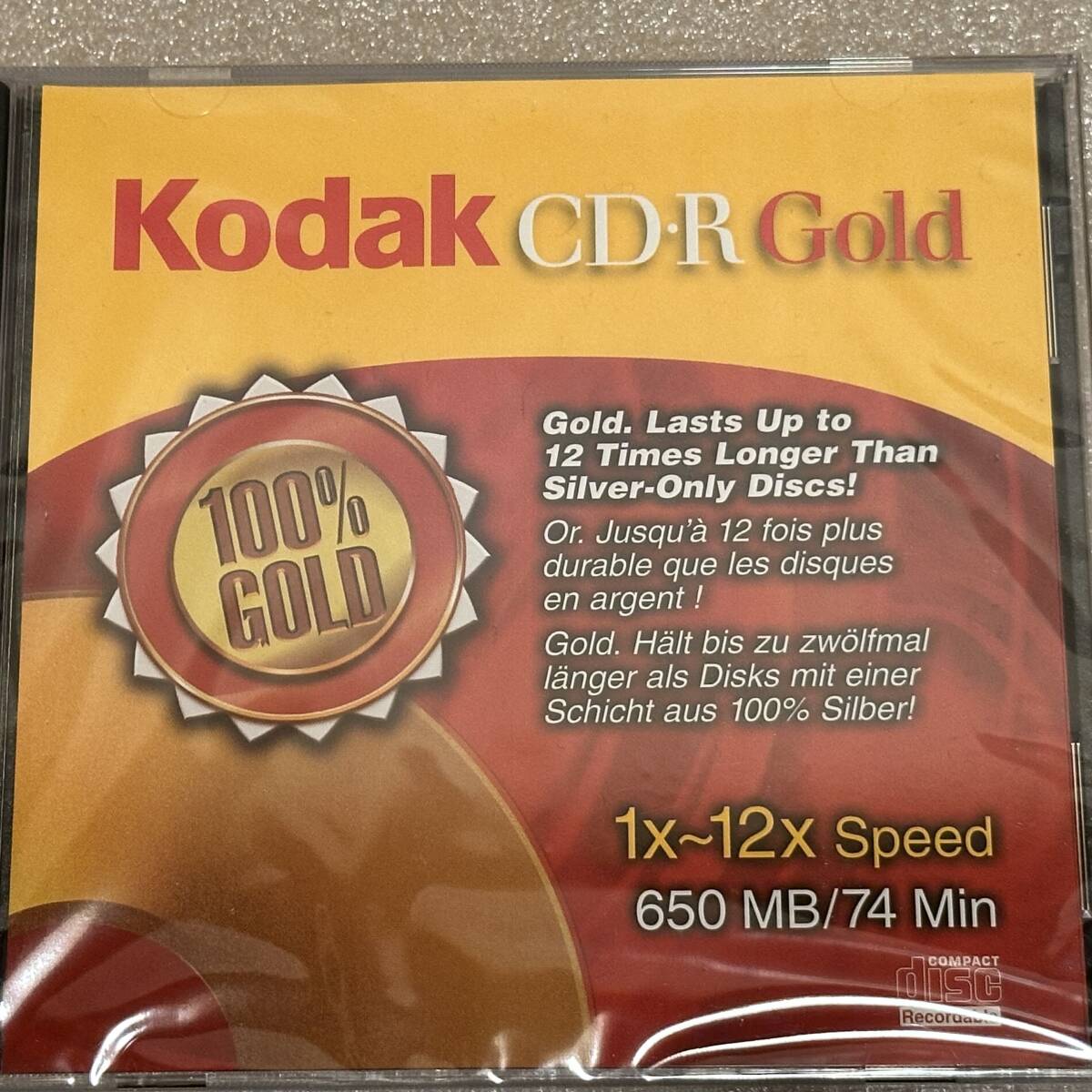 Yahoo!オークション - 貴重 KODAK コダック 金反射 CD-R 48枚 未開封 ...