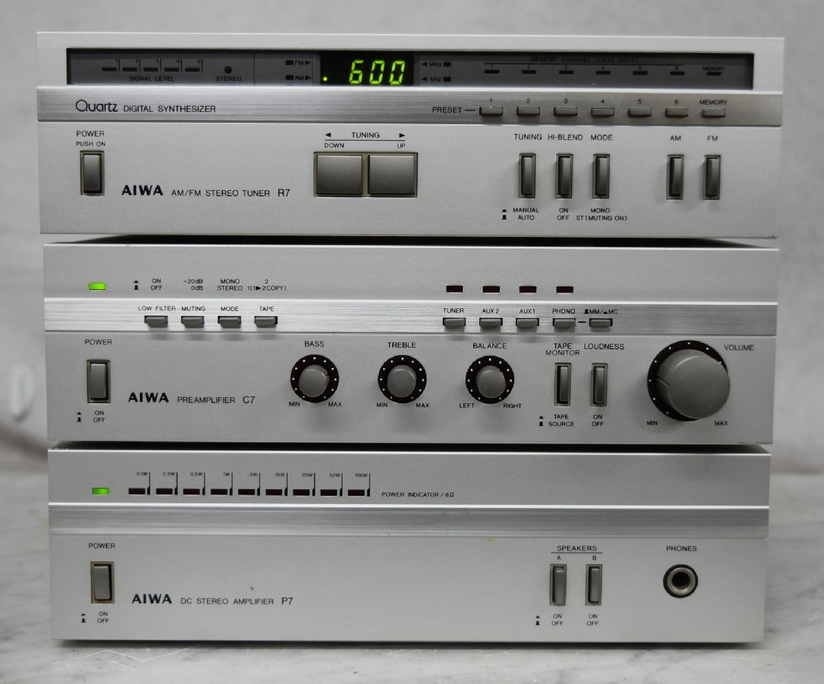 Yahoo!オークション - 【G】AIWA S-R7/S-C7/S-P7 オーディオシステム ...