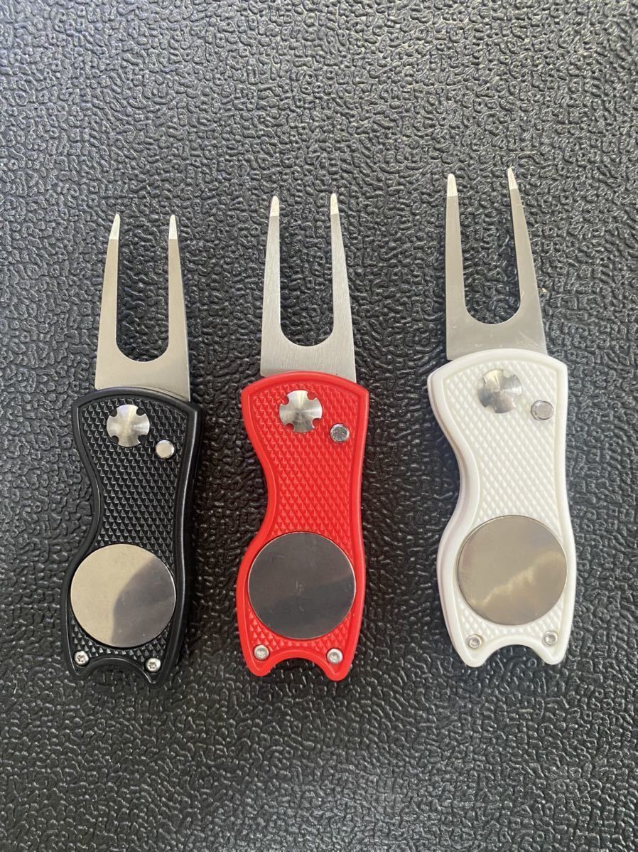 Yahoo!オークション - 新品 ゴルフ グリーンフォーク ピッチマーカー付...