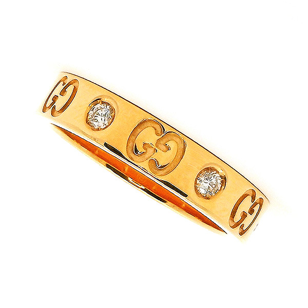 Yahoo!オークション - グッチ アイコン 6PD リング K18PG #12 新品仕上...