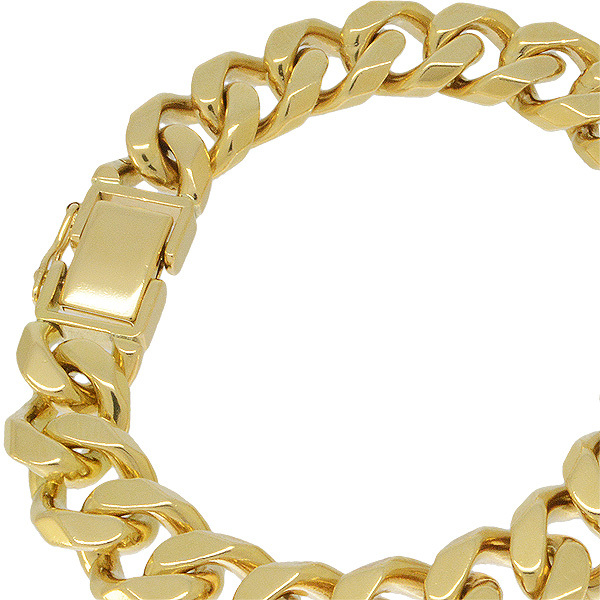 Yahoo!オークション - K18YG 8面シングル 喜平ブレスレット 19cm 85.6g...