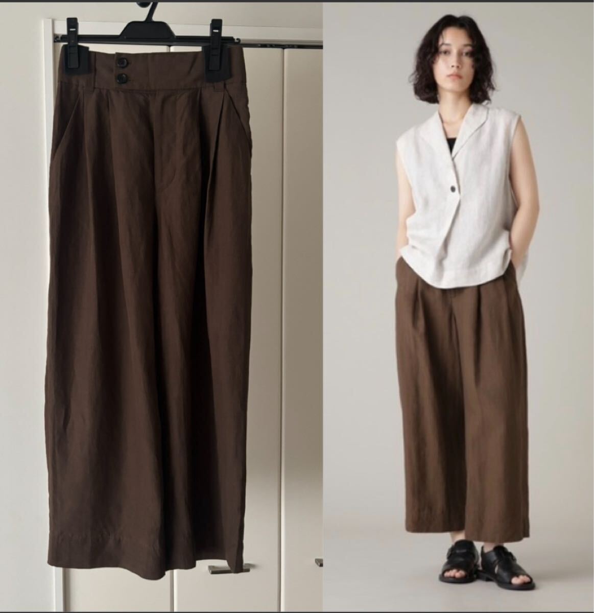 Yahoo!オークション - 2024SS マーガレットハウエル リネン100% ワイド...