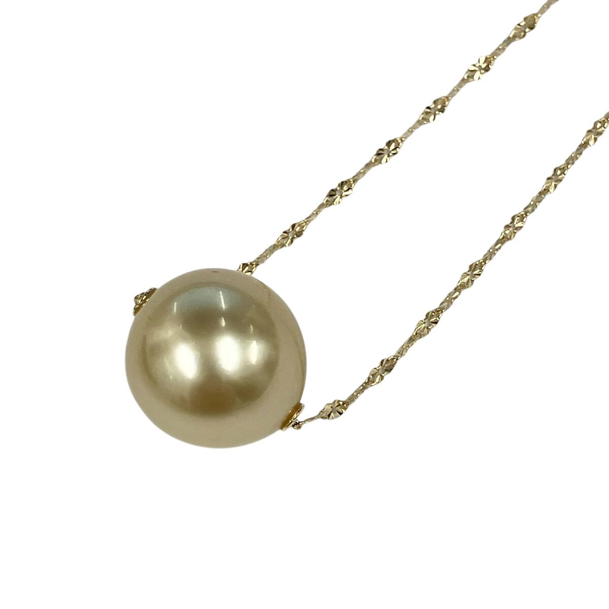 Yahoo!オークション - 未使用 GSTV K18 12mm珠 パールネックレス 3.7g ...