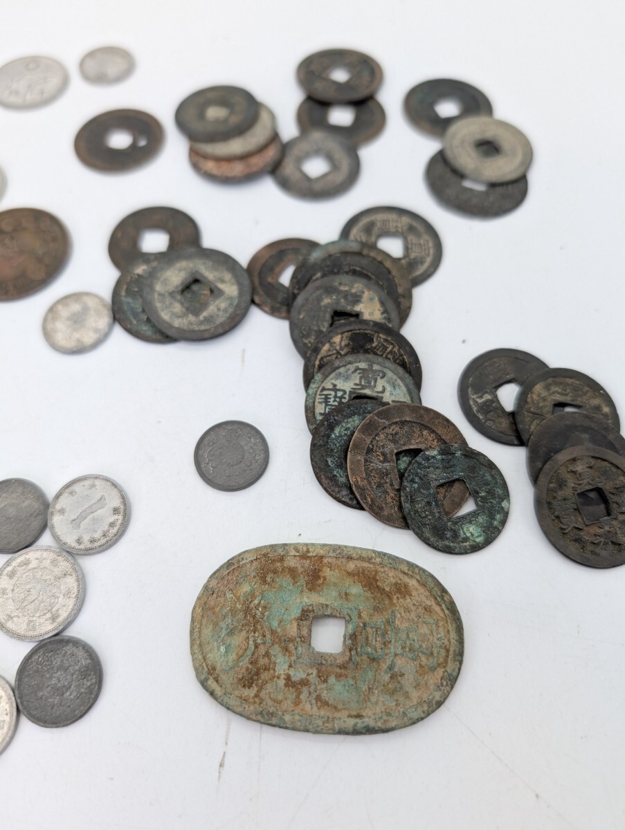 Yahoo!オークション - 1円 古銭 硬貨 穴銭 寛永通宝 日本古銭 天保通宝...