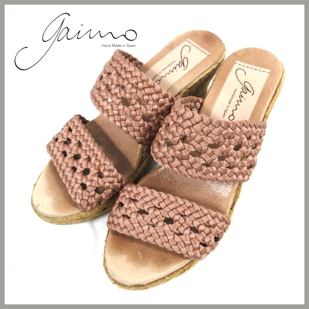 Yahoo!オークション - gaimo(ガイモ) ウェッジサンダル サテンメッシ...