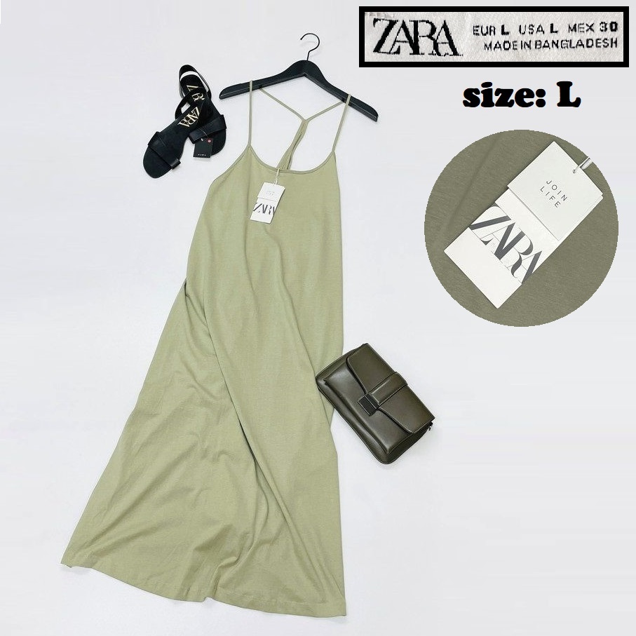 Yahoo!オークション - ZARA /L/ ワンピース ロング ノースリーブ ドレ...