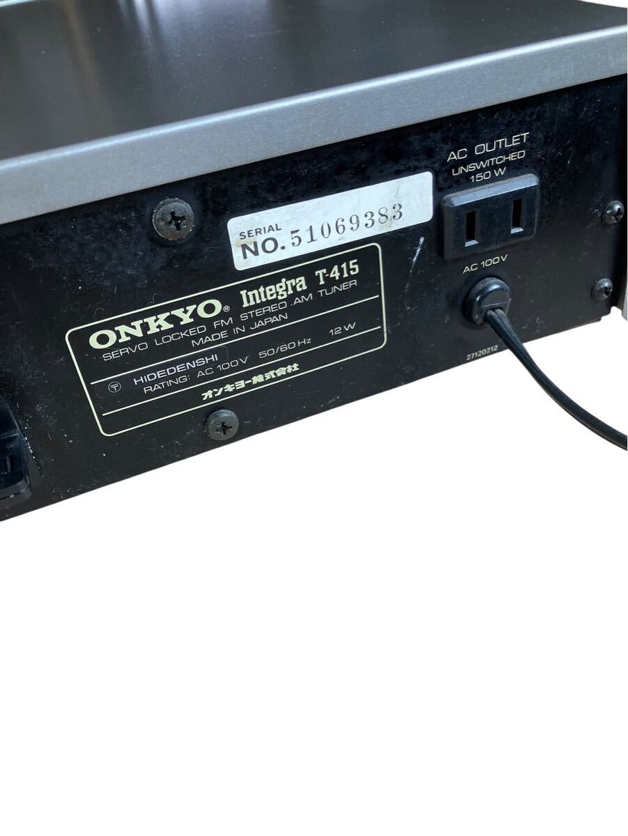 Yahoo!オークション - 【N0384】ONKYO オンキョー Integra T-415 チュ...