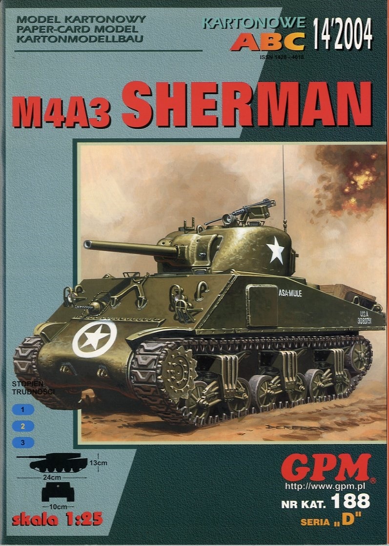 Yahoo!オークション - GPM 1 25 M4A3 SHERMAN(Card Model)