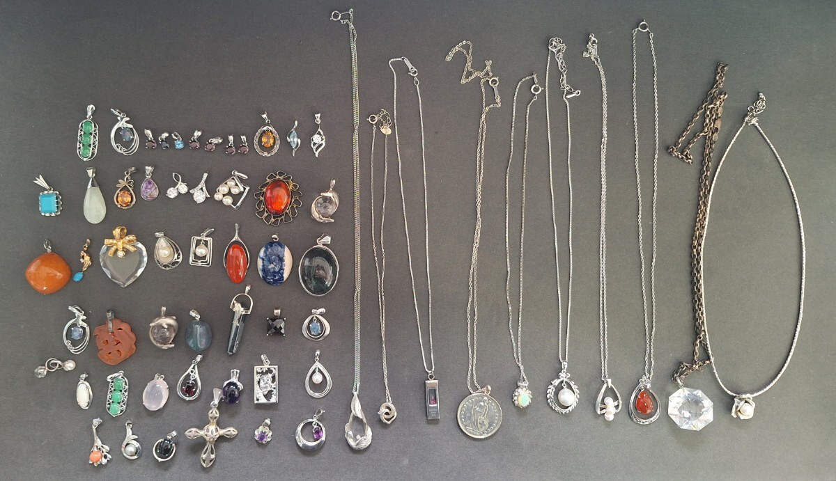 Yahoo!オークション - sj-169 シルバーアクセサリー ペンダント 全て刻...