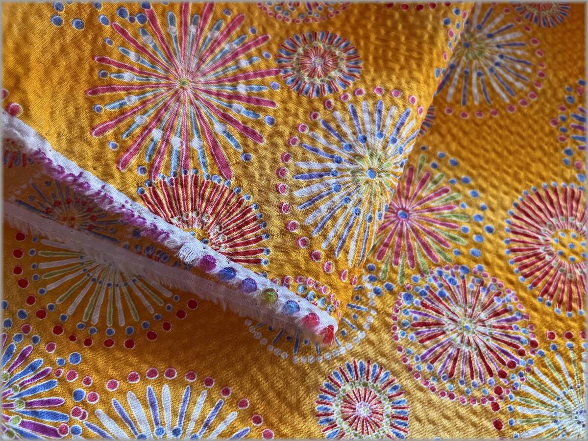 Yahoo!オークション - mets 6.4m 花火 ポプリンリップル orange コット...