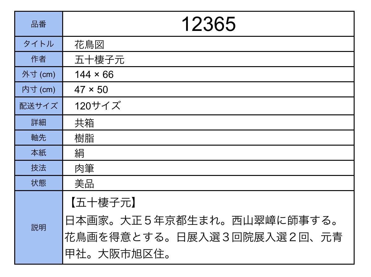 Yahoo!オークション - 【模写】吉】12365 五十棲子元 花鳥図 共箱 西山...