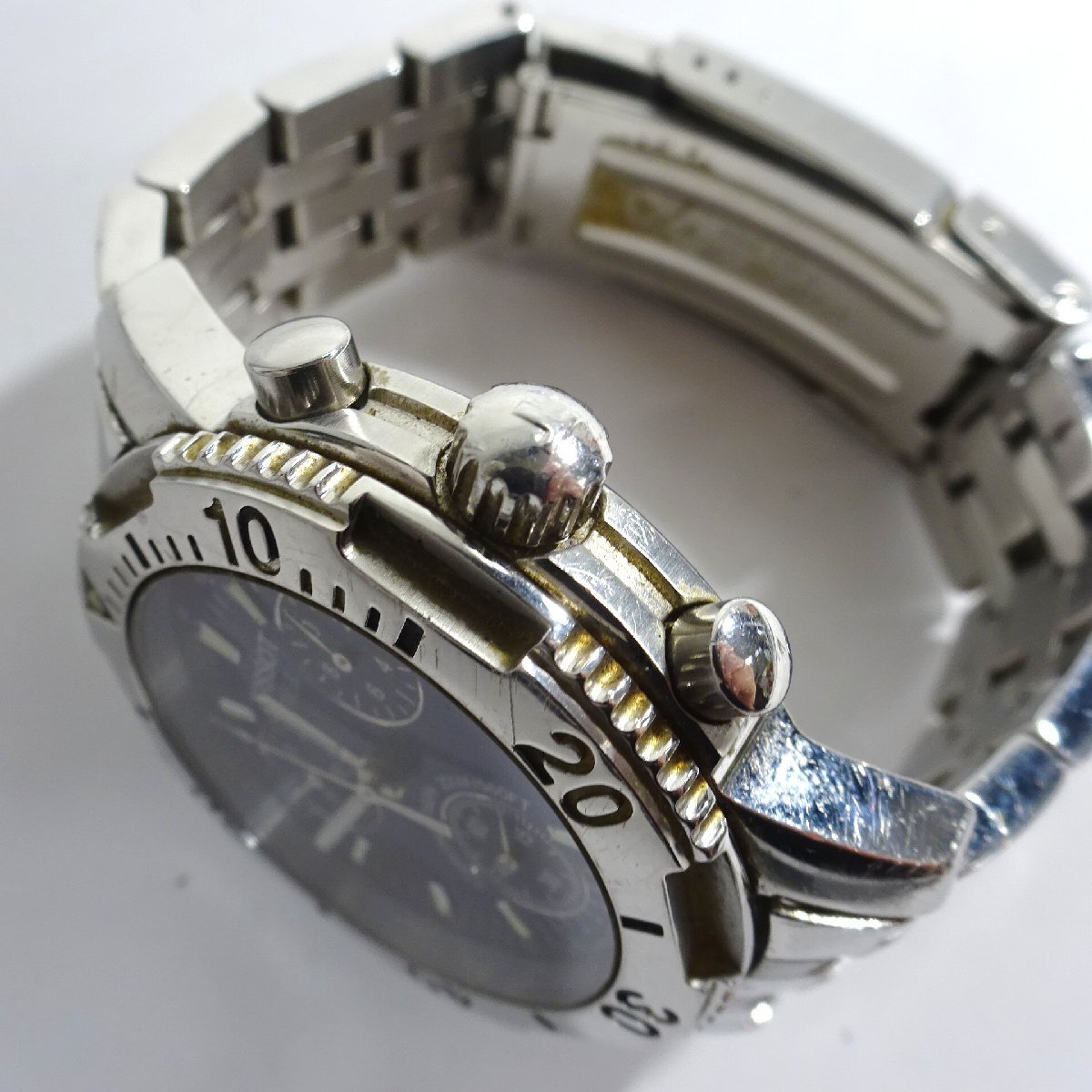 Yahoo!オークション - \1 稼働 ティソ T362/462K クロノグラフ ブルー ...