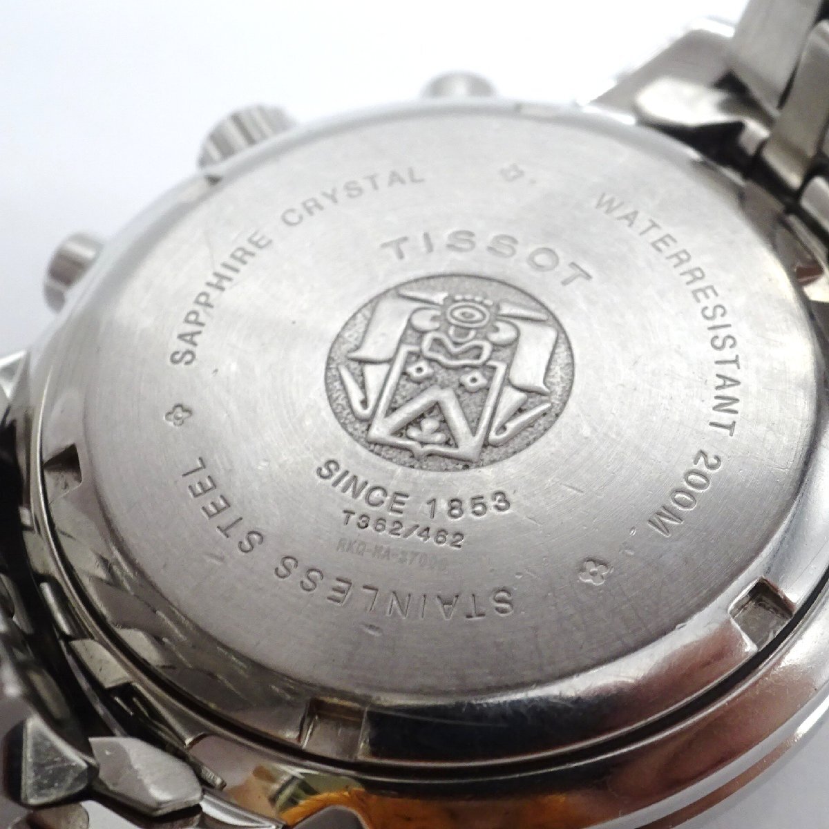 Yahoo!オークション - \1 稼働 ティソ T362/462 シルバー クオーツ メ...