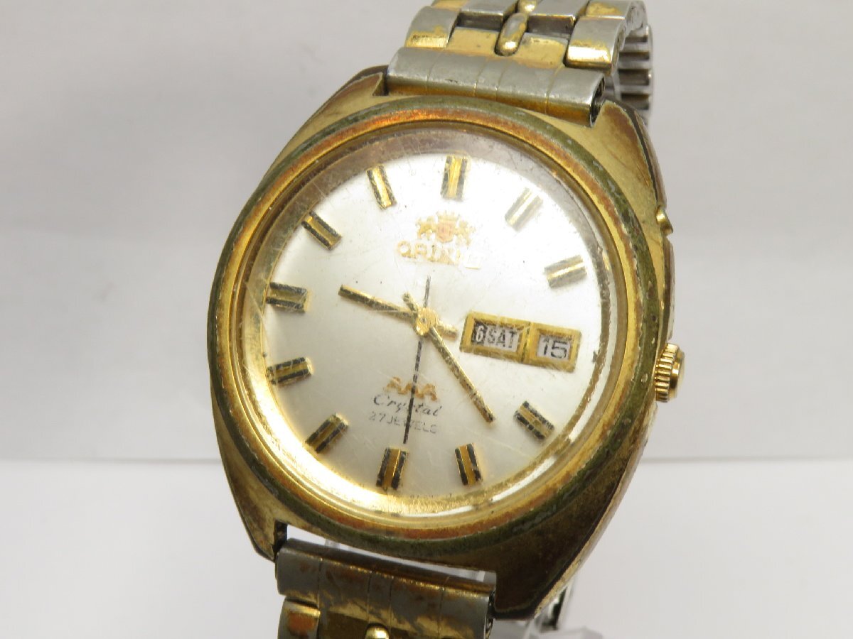 Yahoo!オークション - \1 稼働 オリエント 0429-81173 クリスタル シル...