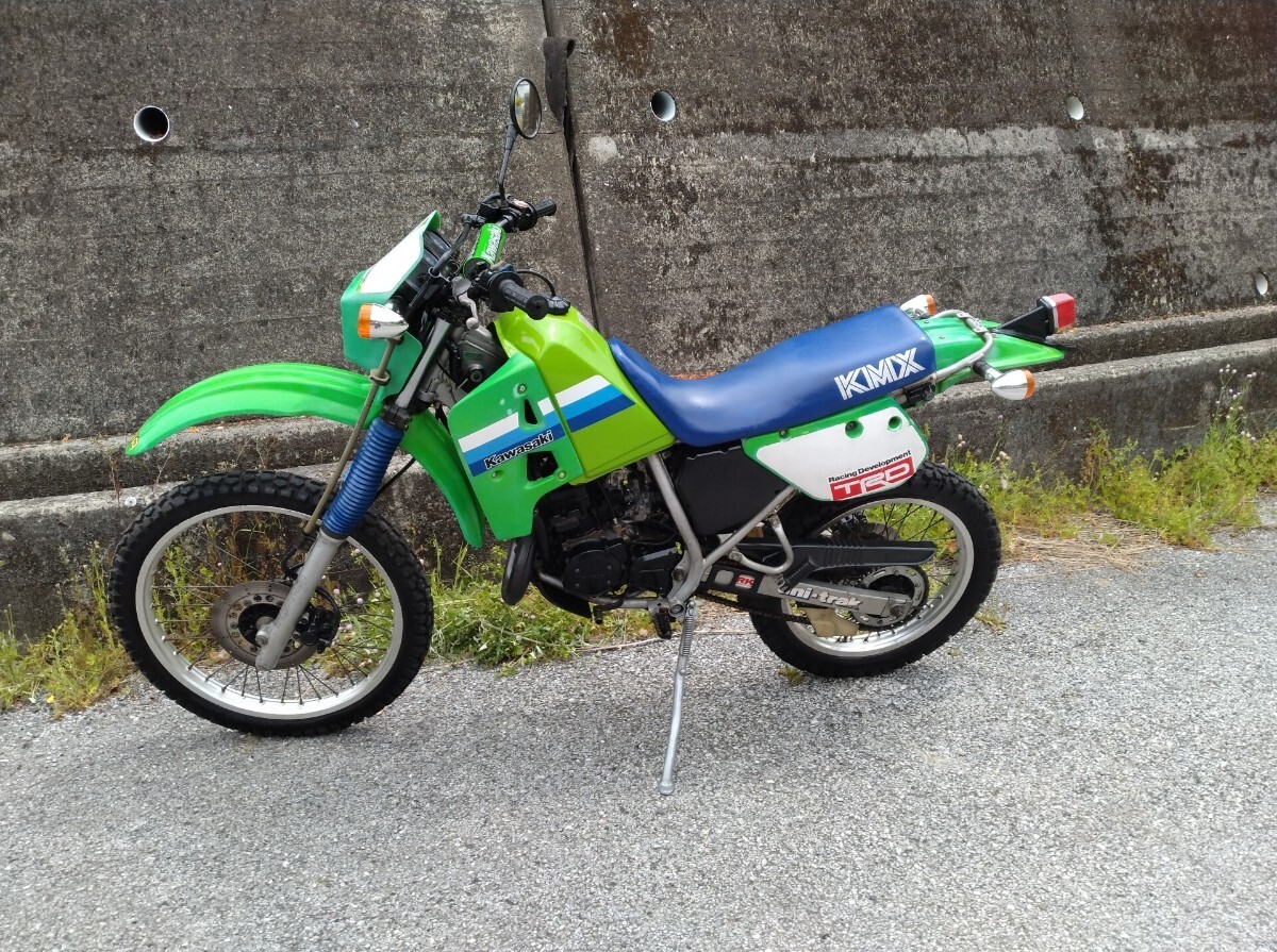 動画有り 機関良好 カワサキ KMX125 2スト 書類有り マニア 現状車 モトクロス オフ ライムグリーン 検 KDX KLX TLR DX125A(51cc-125cc)｜売買された ...