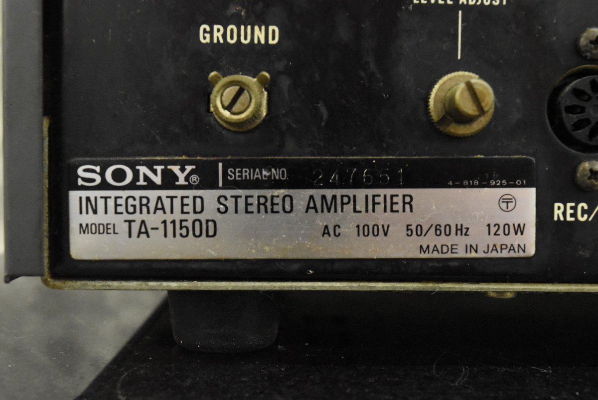 Yahoo!オークション - 【J】SONY TA-1150D プリメインアンプ ソニー 22...