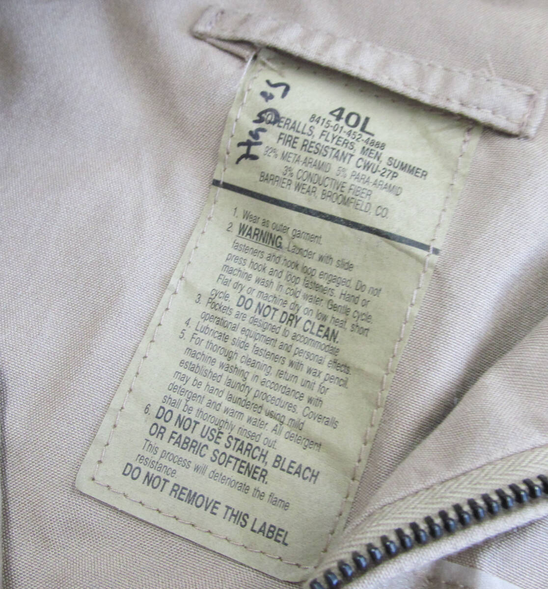 Yahoo!オークション - 美品 米軍実物 CWU-27P ミリタリー つなぎ カバ...