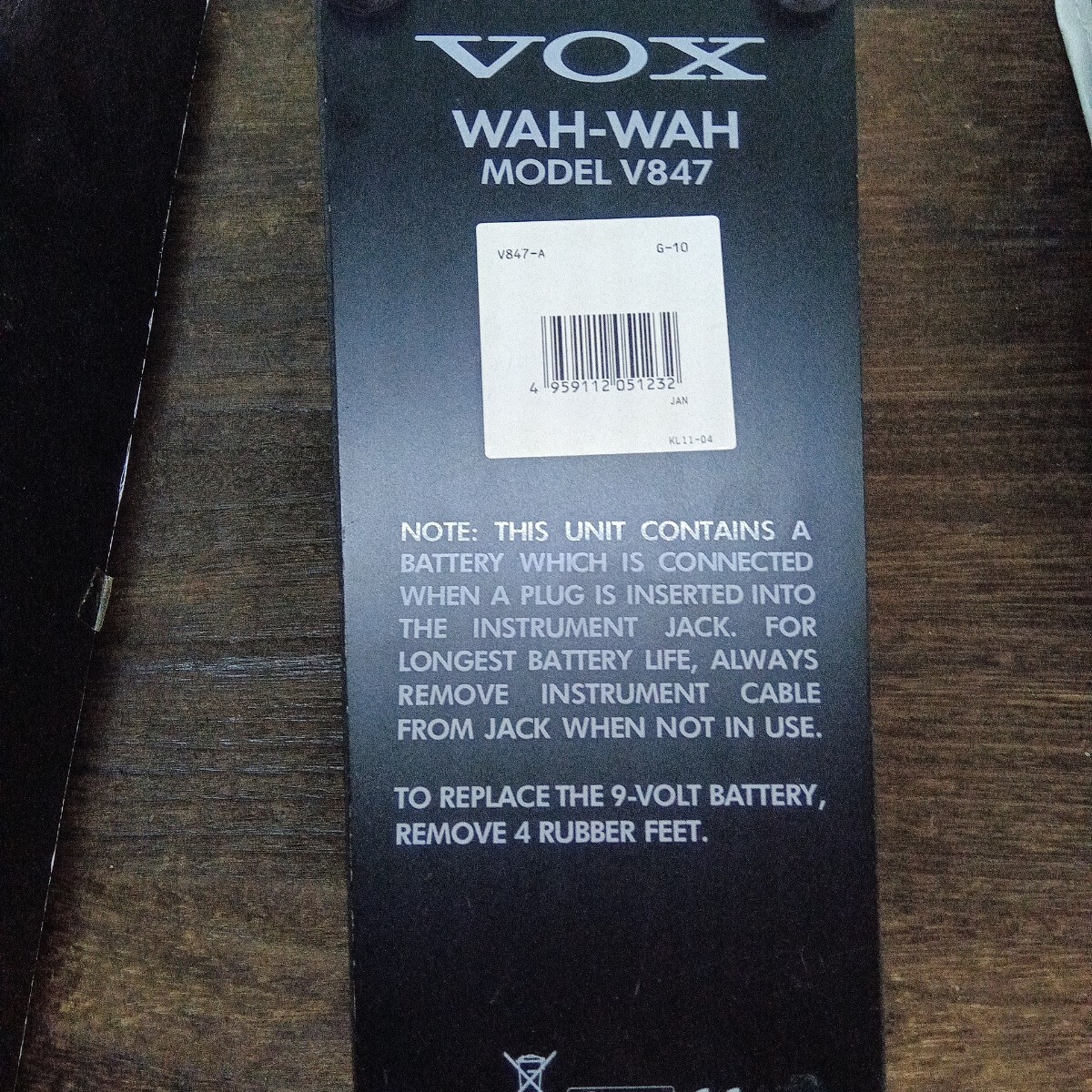 Yahoo!オークション - VOX ワウペダル WAH-WAH V847-A