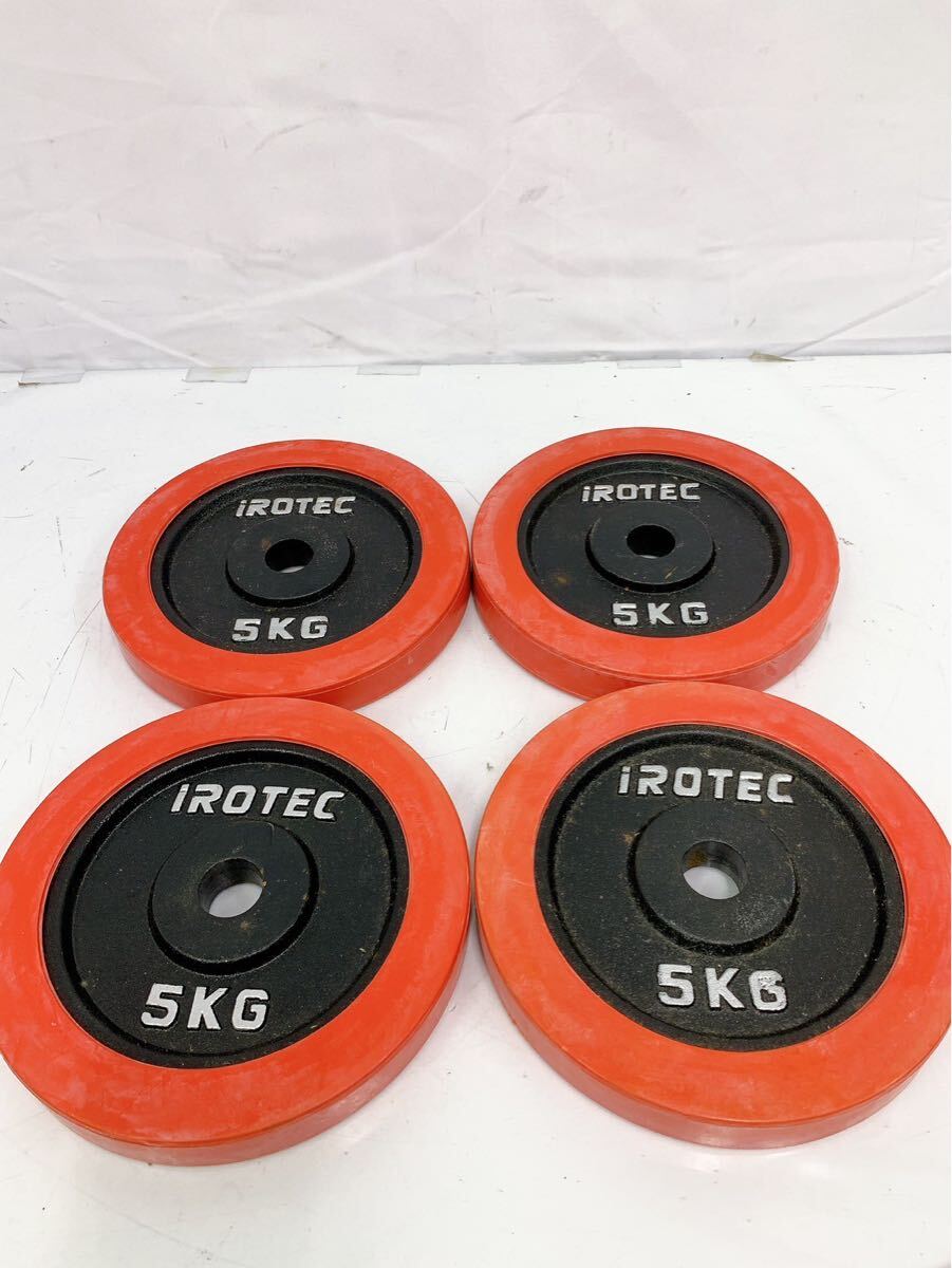 Yahoo!オークション - 5SD007 IROTEC ダンベル 5kg オレンジゴム付き 4...